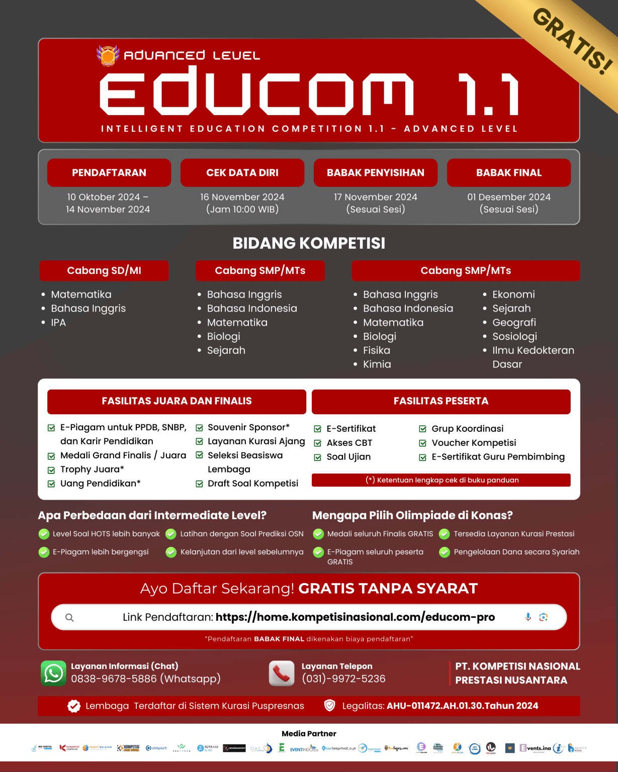 EDUCOM-ADVANCED - Kompetisinasional.com | Platform Kompetisi Online Terkurasi